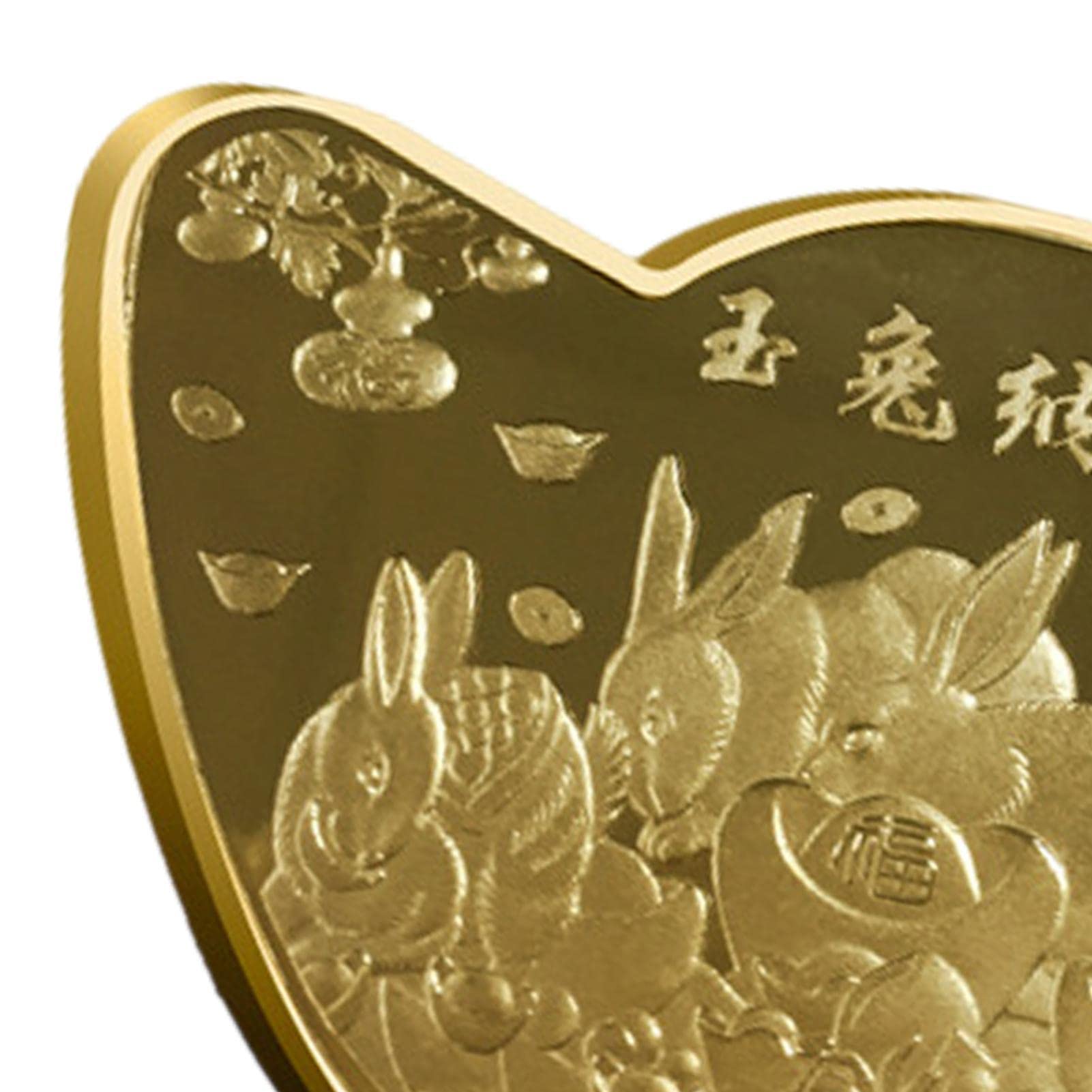 Chinese Zodiac Rabbit Commemorative, 2023 New Year of The Rabbit Uncirculated Coin, Collector Coin, for Collectors, Craft Decorations, Lucky Souvenir Gifts