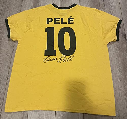 Pele Signed Brazil Jersey Psa/dna National Team Jersey Edson Pele Signed 2 - Autographed Soccer Jerseys