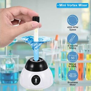 PATIKIL Mini Vortex Mixer Shaker Miniature Paint Ink Shaker, Touch Function, Shaker Mixer Nail Polish Mixer Test Tube Mixer White