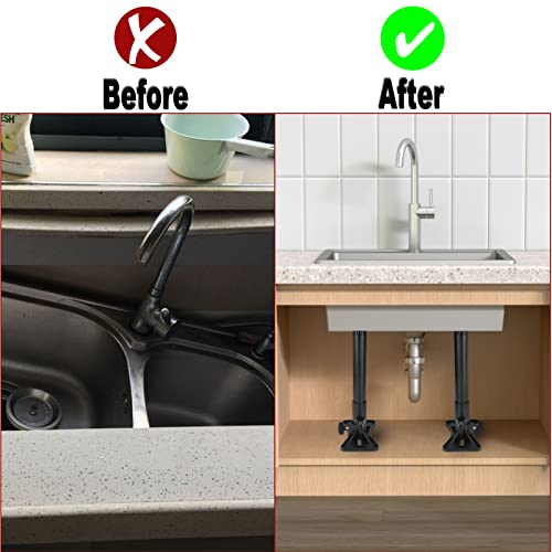 Undermount Sink Support Repair Brackets - YMOBBU Undermount Sink Repair Kit System Kitchen Sink Adjustable Brackets (13.7-23.6 inch)