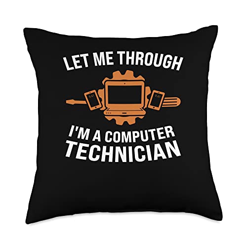 Technical Support Information computer repairing G let me Through I'm a Computer Technician Tech Support Throw Pillow, 18x18, Multicolor