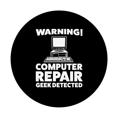 warning? computer repair geek detected Tech Support PopSockets Swappable PopGrip