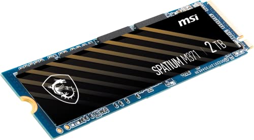 MSI SPATIUM M371 NVMe M.2 2TB Internal SSD PCIe Gen3 NVMe 3D NAND (SPATIUM M371 NVMe M.2 2TB)