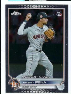 jeremy pena 2022 topps chrome update rookie debut #usc126 baseball rookie card rc houston astros