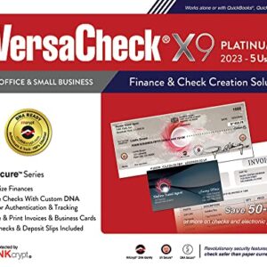 VersaCheck X9 Platinum 2023 – 5 User Finance and Check Creation Software [PC Download]