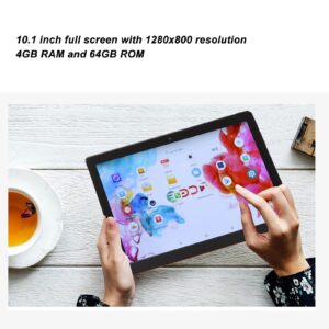 Septpenta 10.1 Inch HD Tablet, 4GB RAM 64GB ROM, 1280X800 IPS LCD, Dual SIM Dual Standby, 5MP Rear 2MP Front, 5000mAh 4G Orange Tablet for Android9.0(USA)