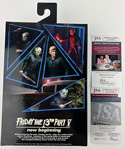 Tom Morga & Dick Wieand signed Figure Friday 13th NECA Jason Voorhees Part 5 V Roy Burns Autograph JSA Authentication