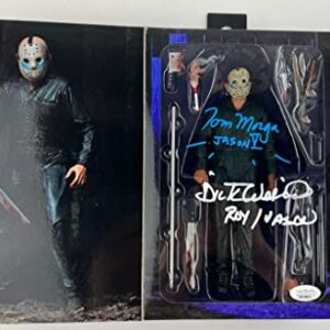 Tom Morga & Dick Wieand signed Figure Friday 13th NECA Jason Voorhees Part 5 V Roy Burns Autograph JSA Authentication