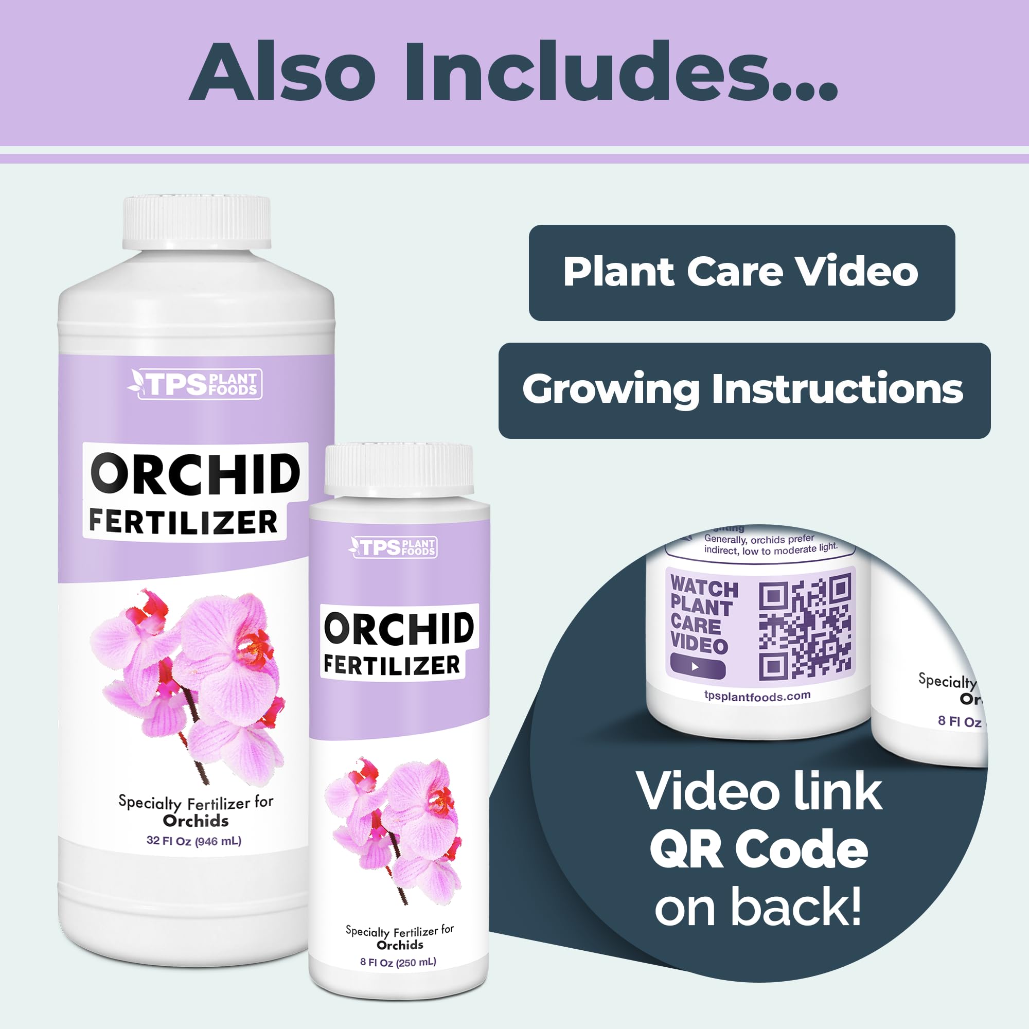 Orchid Plant Food for All Orchids and Acid Loving Houseplants, Promotes Growth and Blooms, Liquid Fertilizer 8 oz (250mL)