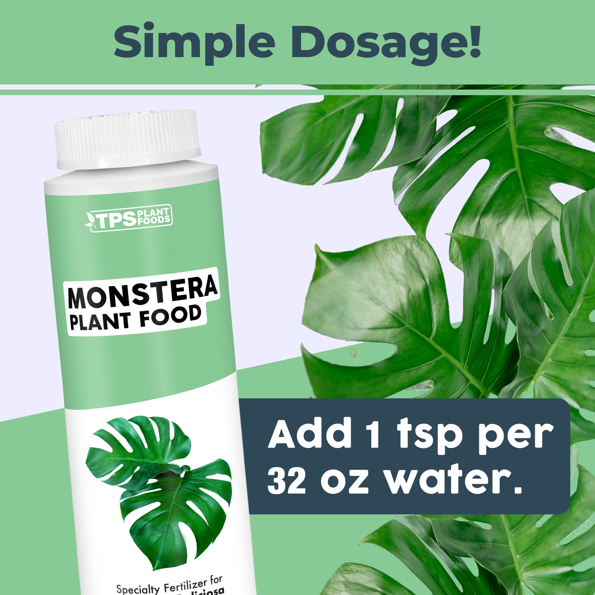 Monstera Plant Food for Monsteras and Philodendrons, Tropical Houseplant Liquid Fertilizer 8 oz (250mL)