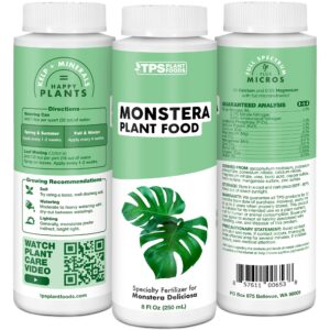 Monstera Plant Food for Monsteras and Philodendrons, Tropical Houseplant Liquid Fertilizer 8 oz (250mL)