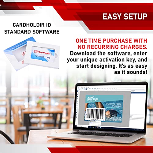 Cardholdir ID Software by Easy Badges- PC & MAC ID Card Design Printer Software -Standard Edition