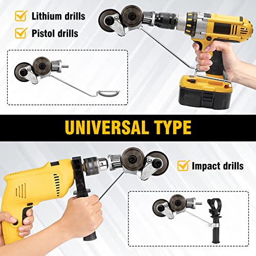 WESTCOLD Electric Drill Plate Cutter Attachment Metal Cutter - Sheet Metal Cutter Drill Attachment Double Headed Drill Plate Cutter Drill Attachment for Cutting Metal Plates Hard Materials