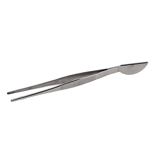 Fdit Bonsai Tweezers Tools, Stainless Steel Rust Proof Ergonomical Handle Bonsai Tweezers Moon Surfaces Wear Resistant for Planing Grass (Straight)