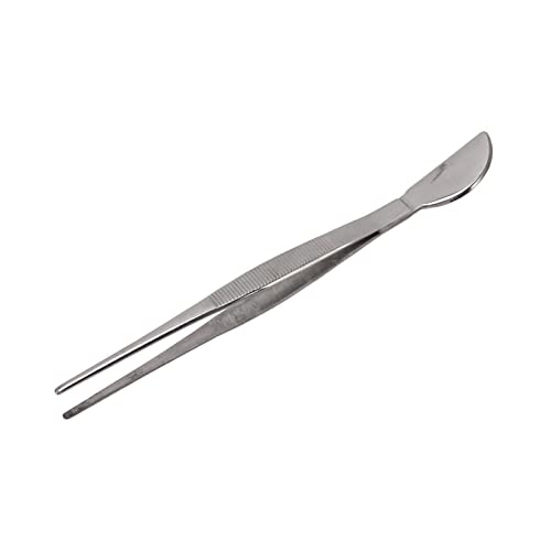 Fdit Bonsai Tweezers Tools, Stainless Steel Rust Proof Ergonomical Handle Bonsai Tweezers Moon Surfaces Wear Resistant for Planing Grass (Straight)