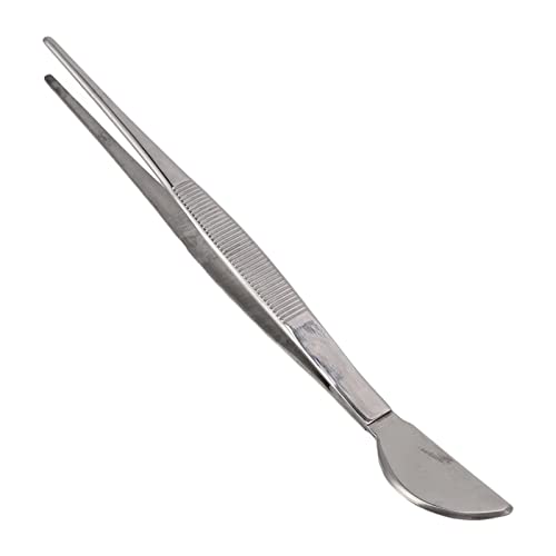 Fdit Bonsai Tweezers Tools, Stainless Steel Rust Proof Ergonomical Handle Bonsai Tweezers Moon Surfaces Wear Resistant for Planing Grass (Straight)