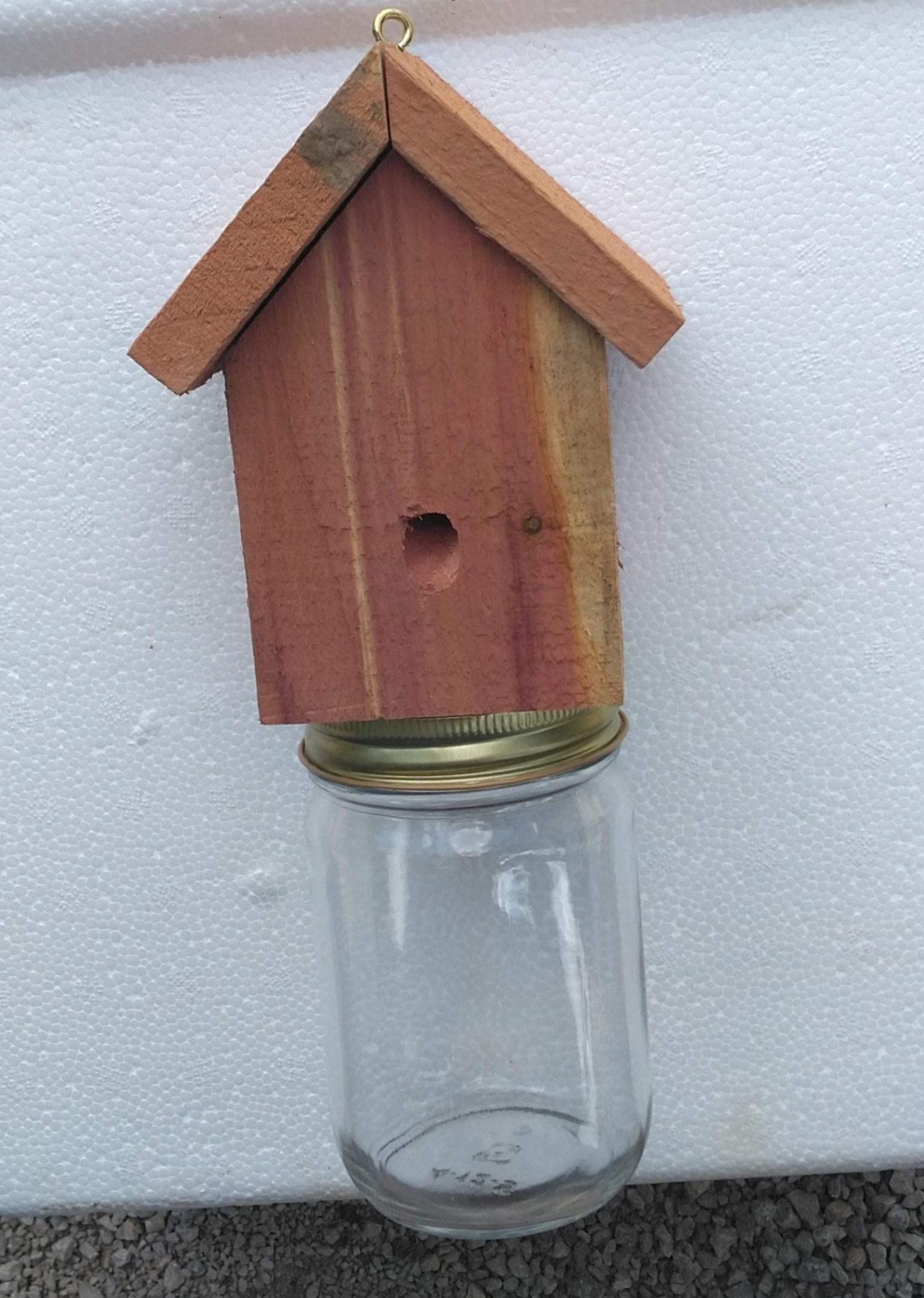 Amish-Made Rustic Carpenter bee catching Device