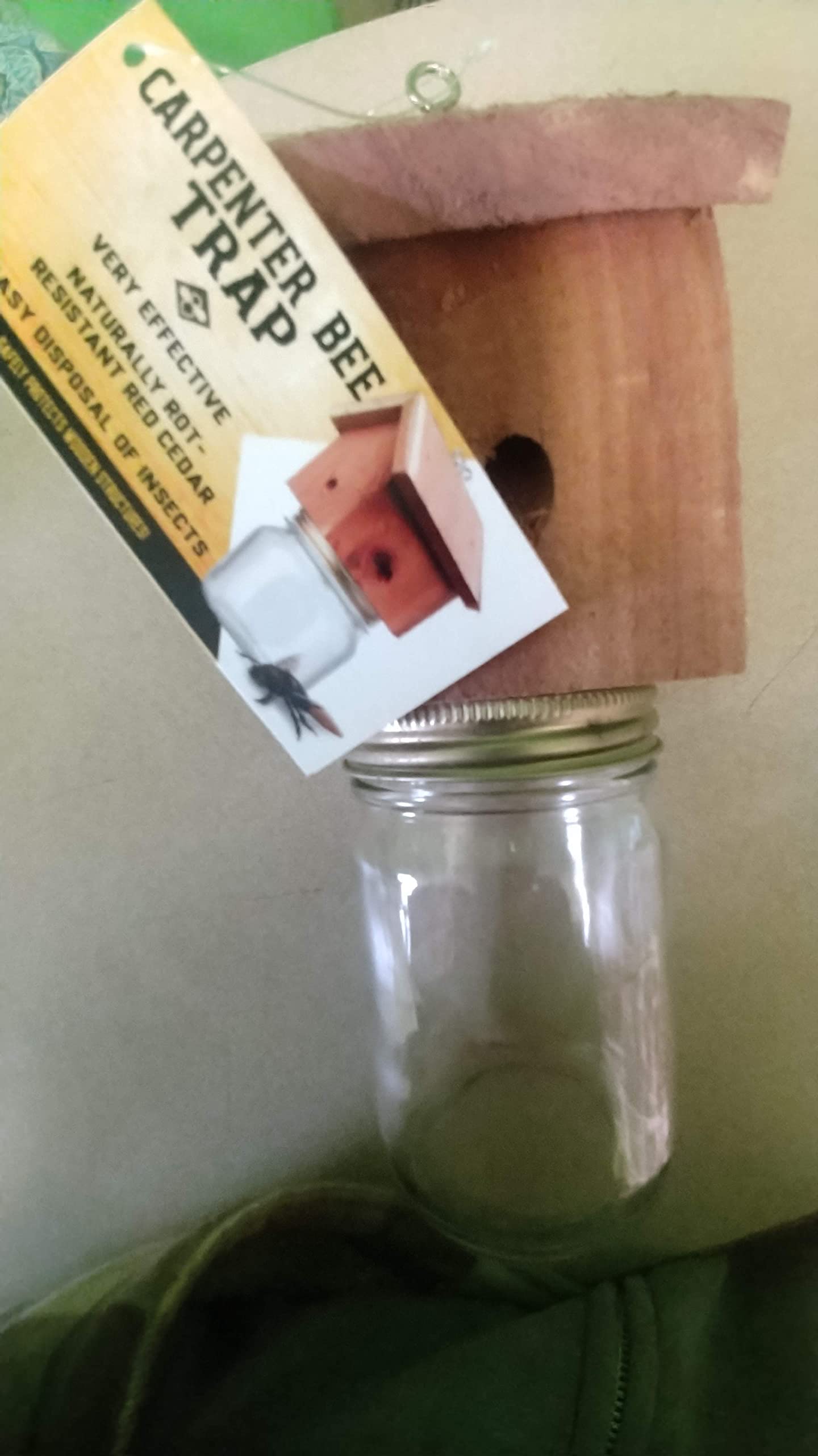 Amish-Made Rustic Carpenter bee catching Device