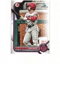 zach neto 2022 bowman draft 1st card #bd18 baseball rookie rc los angeles angels