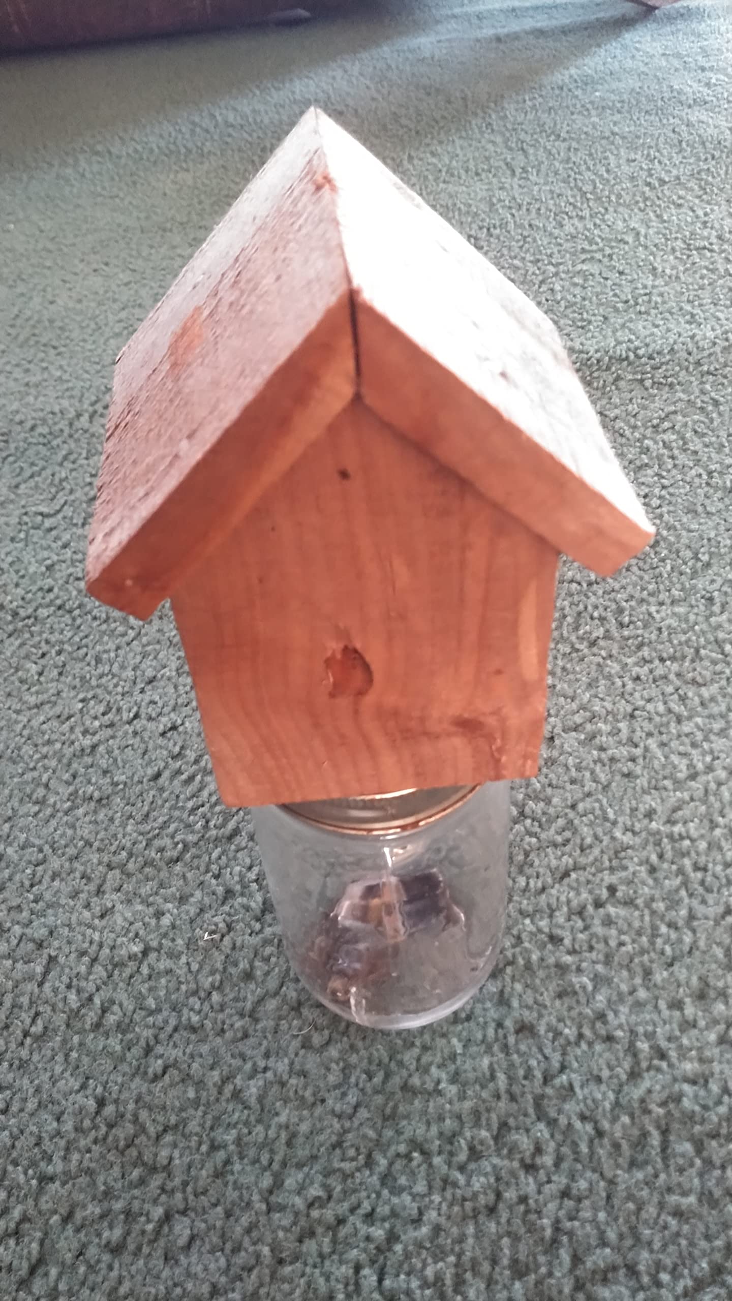 Amish-Made Rustic Carpenter bee catching Device