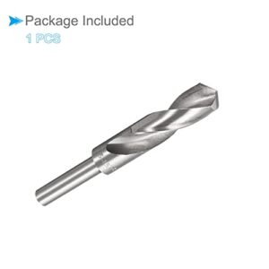 CoCud Reduced Shank Drill Bit, 20.5mm Cutting Edge 1/2" Shank, High Speed Steel 4241 Polished Twist Drill Bits - (Applications: for Aluminum Copper Wood Plastic)