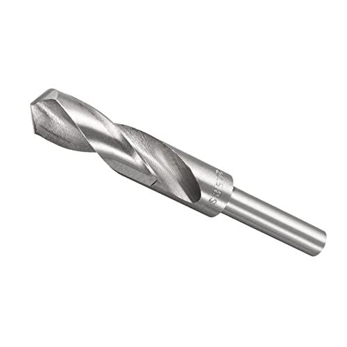 CoCud Reduced Shank Drill Bit, 20.5mm Cutting Edge 1/2" Shank, High Speed Steel 4241 Polished Twist Drill Bits - (Applications: for Aluminum Copper Wood Plastic)