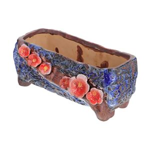 yarnow vintage home decor pots ceramic elegant planters balcony ornament bonsai floral rectangular planter vintage year container plant garden flower decorations home mini office window plants