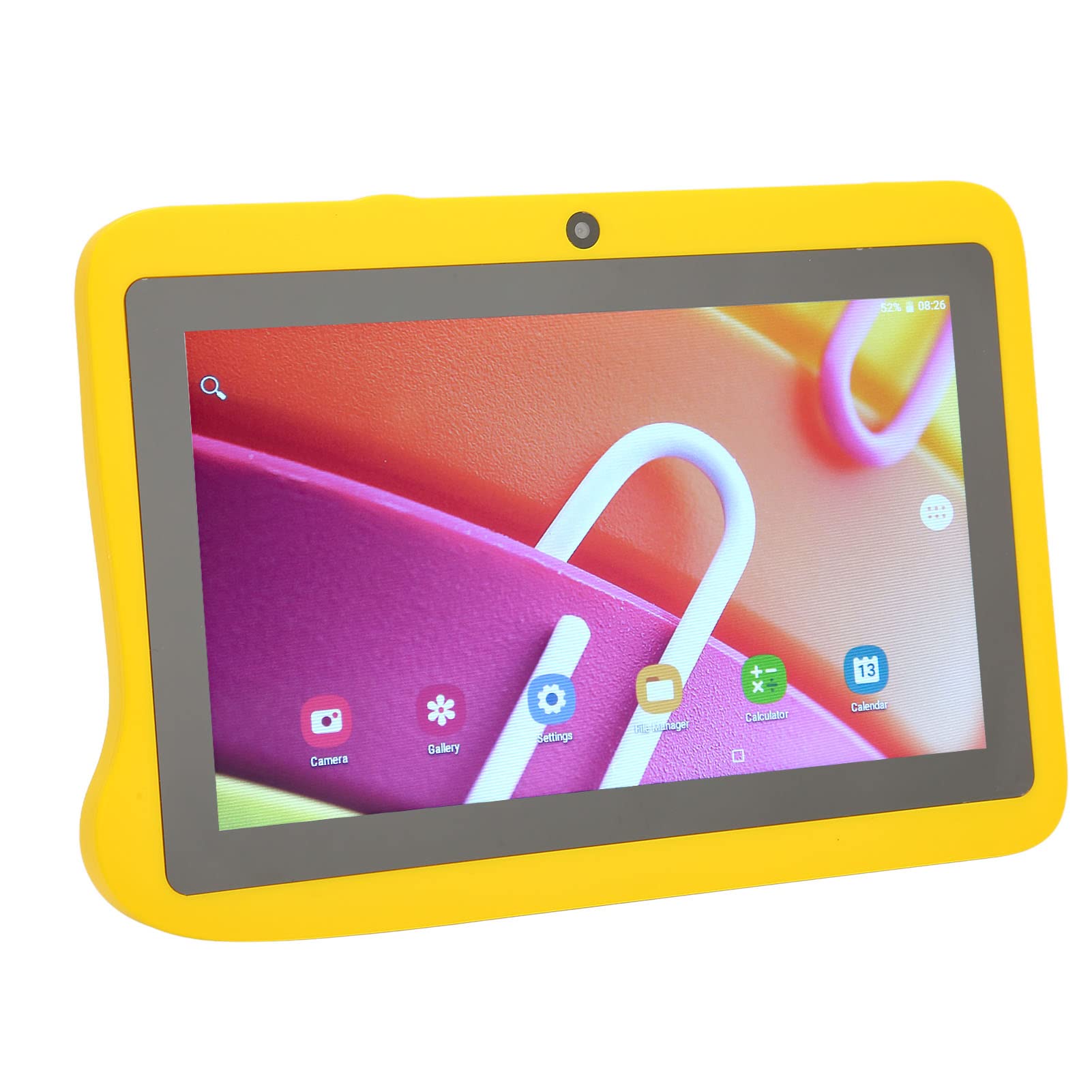 WEYI HD Tablet, Kids Tablet US Plug 100-240V 5000mAh Capacity 5MP Front 8MP Rear 8 Core with Reading Support for 10.0 (Yellow)