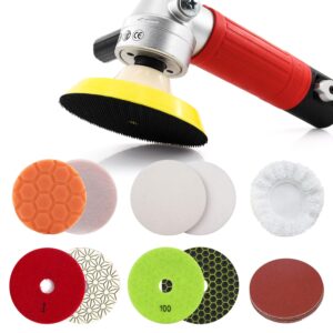 YDROWN 4 Inch Hook and Loop Rotary Backing Pad with 5/8"-11 Thread for Sanding/Polishing Pads Angle Grinder (4 Inch)