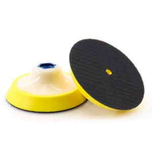 YDROWN 4 Inch Hook and Loop Rotary Backing Pad with 5/8"-11 Thread for Sanding/Polishing Pads Angle Grinder (4 Inch)