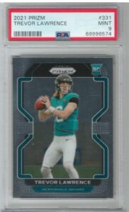 psa mint 9 2021 panini prizm trevor lawrence rookie card