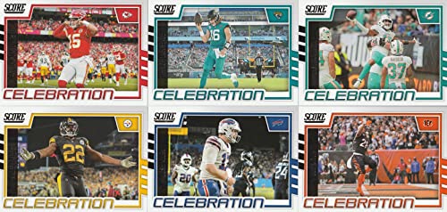 2022 Panini Score Football Cards Celebration INSERT SET 25 CARDS Mahomes Brady Herbert Allen Chase Waddle and More