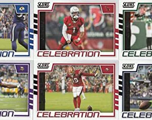 2022 Panini Score Football Cards Celebration INSERT SET 25 CARDS Mahomes Brady Herbert Allen Chase Waddle and More