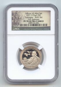 2021 s clad proof washington tuskegee alabama quarter pf-70 ngc ultra cameo