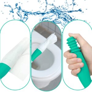 3 Pcs Extended Reach Comfort Kit Portable Bidet Body Brush and Toilet Aids for Wiping Set, Elderly Assistance Butt Cleaner Shower Brush Travel Bidet for Pregnant Physically Challenged Bath Tools