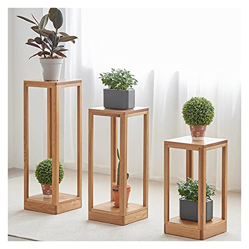 ARZARF Bonsai Pedestal Wooden Plant Display Stand Flower Rack Storage Rack Organizer for Plant Flower Pots Indoor Outdoor Living Room Office Vase Pedestal Stands (Size : Large)