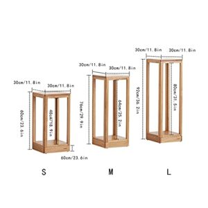 ARZARF Bonsai Pedestal Wooden Plant Display Stand Flower Rack Storage Rack Organizer for Plant Flower Pots Indoor Outdoor Living Room Office Vase Pedestal Stands (Size : Large)