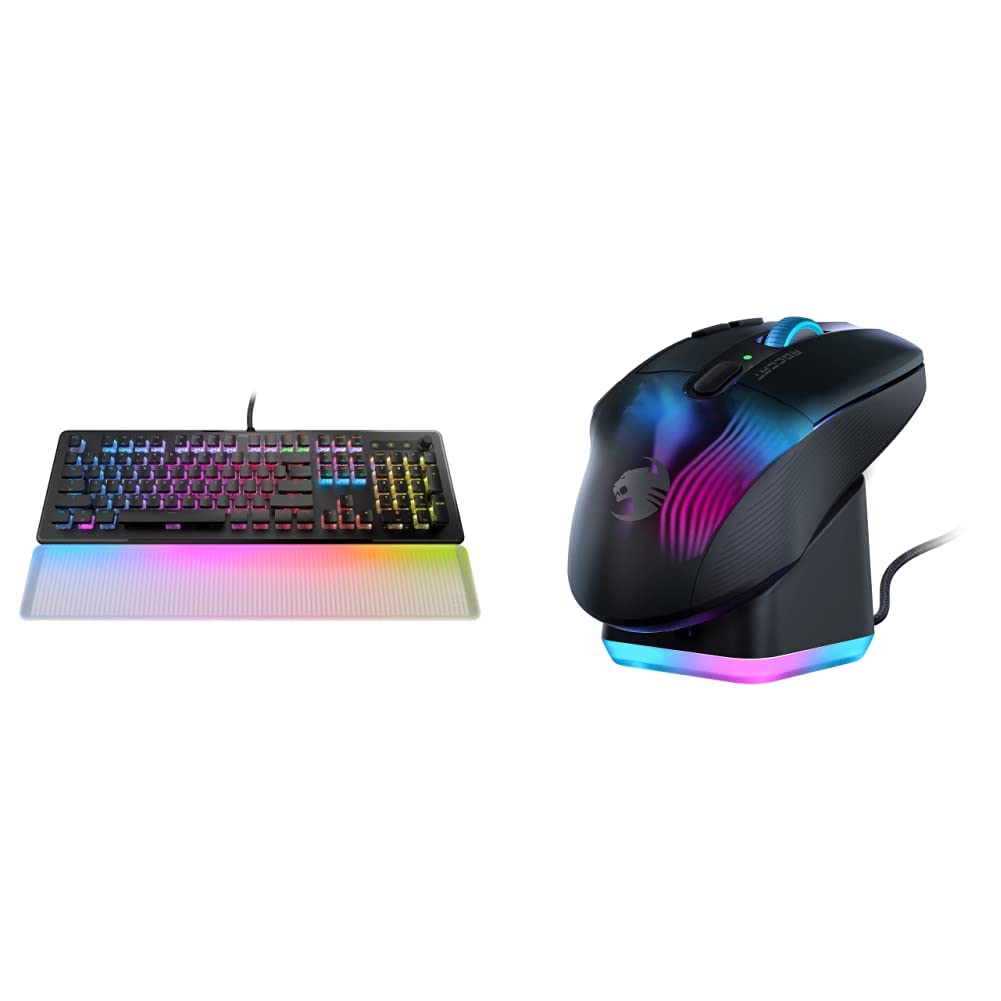 ROCCAT Vulcan II Max Optical-Mechanical Gaming Keyboard Kone XP Air Wireless Ergonomic RGB Gaming Mouse Bundle