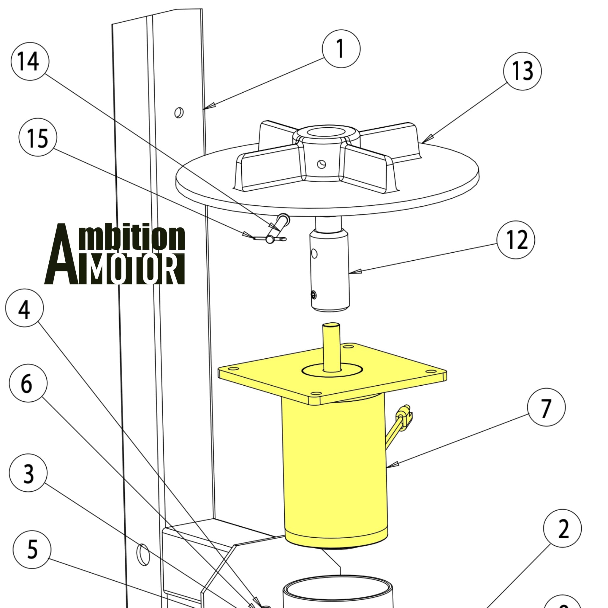 AMBITIONMOTOR Salt Spreader Motor Kit Replaces Buyers SaltDogg 3005693 3007809 3005705 for TGSUV1B