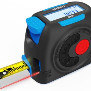 3-in-1 Digital Laser Tape Measure, ACEGMET 131Ft Laser Measurement Tool & 16Ft Measuring Tape with Digital Screen, Ft/Ft+in/in/M Unit Switching and Pythagorean Mode, Measure Distance, Area and Volume