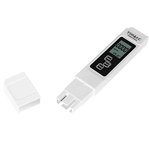 iPower 3 in 1 EC TDS and Temperature Test Pen TDS Meter, EC Meter & Temperature Meter with ± 2% Accuracy Ideal Water Test Meter