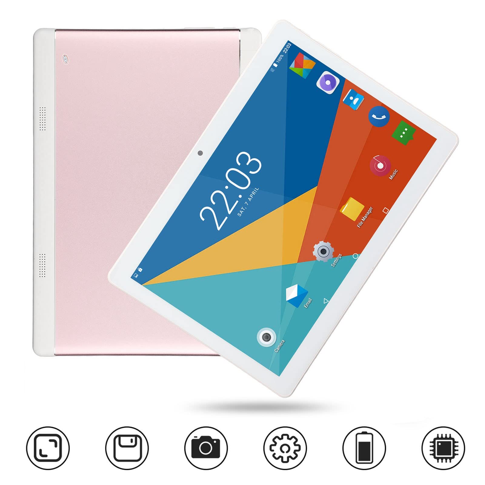 10 Inch Tablet 1080p Full HD Tablet, Powerful Octa Core Processor CPU, Dual SIM Dual Standby Call Tablet, 2GB 32GB, HD Dual Camera, IPS HD Large Screen, Big Battery Life (US Plug)