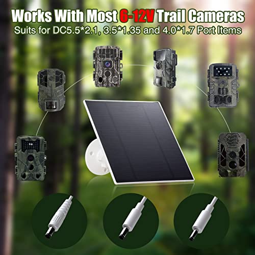 DEHKATA Trail Camera Solar Panel 10400mAH, Solar Battery Charger Kit 6V 9V 12V, IP66 Waterproof Hunting Accessory, Fits Most Solar Panel for Trail Cam