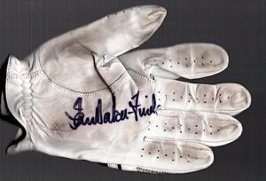 ian baker-finch hand signed used callaway golf glove+coa great golfer - autographed golf gloves