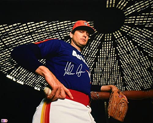 Nolan Ryan Autographed Houston Astros 16X20 Astrodome Photo- AIV Hologram - Autographed MLB Photos