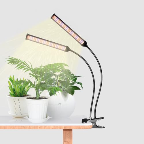 GHodec LED Grow Light,138LEDs Plant Light for Indoor Plants,Clip Plant Growing Lamp with Full Spectrum 3 Light Modes,5-Level Dimmable,Upgrade Timer 4/8/12/18 Hrs