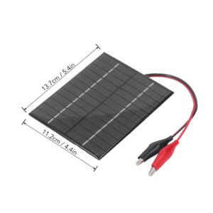 Polysilicon Solar Panel 2W 12V Windproof High Conversion Efficiency Solar Panel Charger for for Solar Water Pumps, Solar Lawn Lights