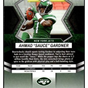 AHMAD SAUCE"GARDNER RC 2022 Panini Mosaic #335 ROOKIE NM+-MT+ NFL Football NY Jets