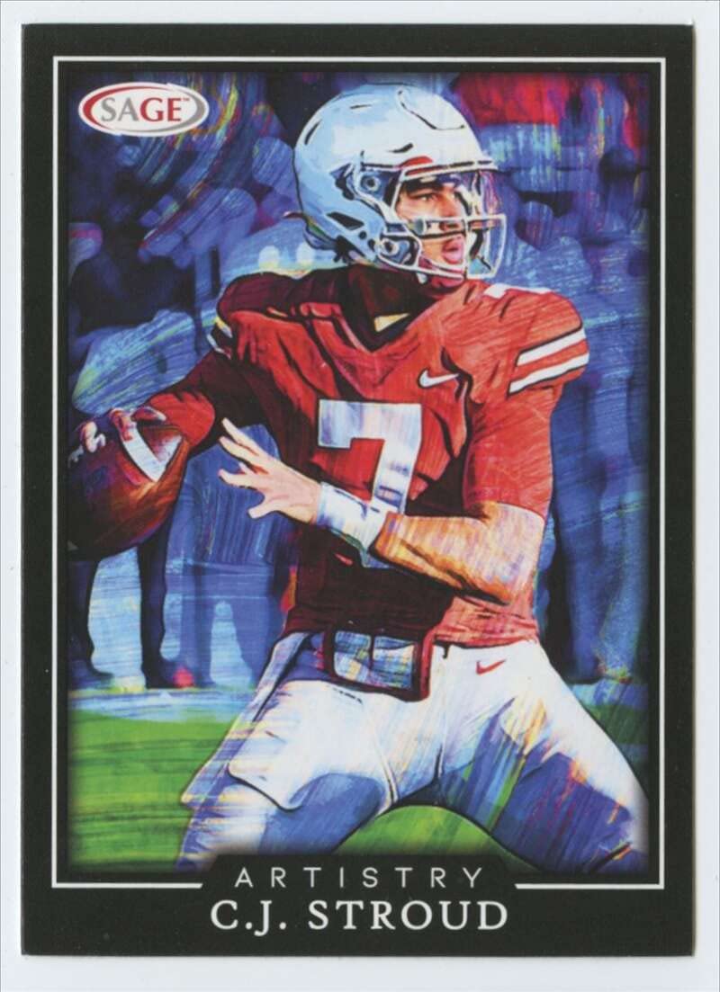 2022 SAGE Artistry #36 C.J. Stroud Ohio State Buckeyes RC Rookie Football Trading Card