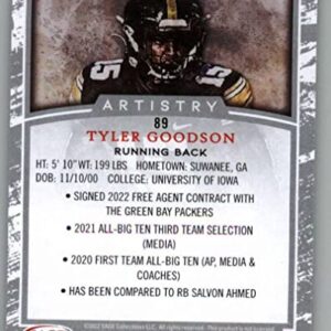 2022 SAGE Artistry #89 Tyler Goodson Iowa Hawkeyes RC Rookie Football Trading Card